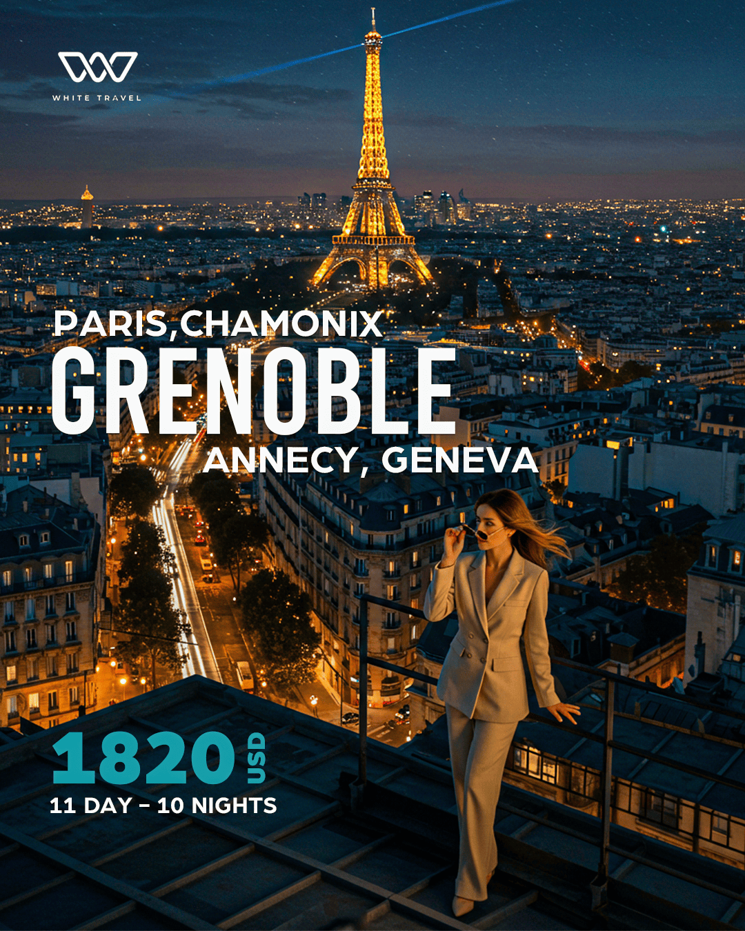 Paris, Grenoble, Chamonix, Annecy and Geneva - White Travel